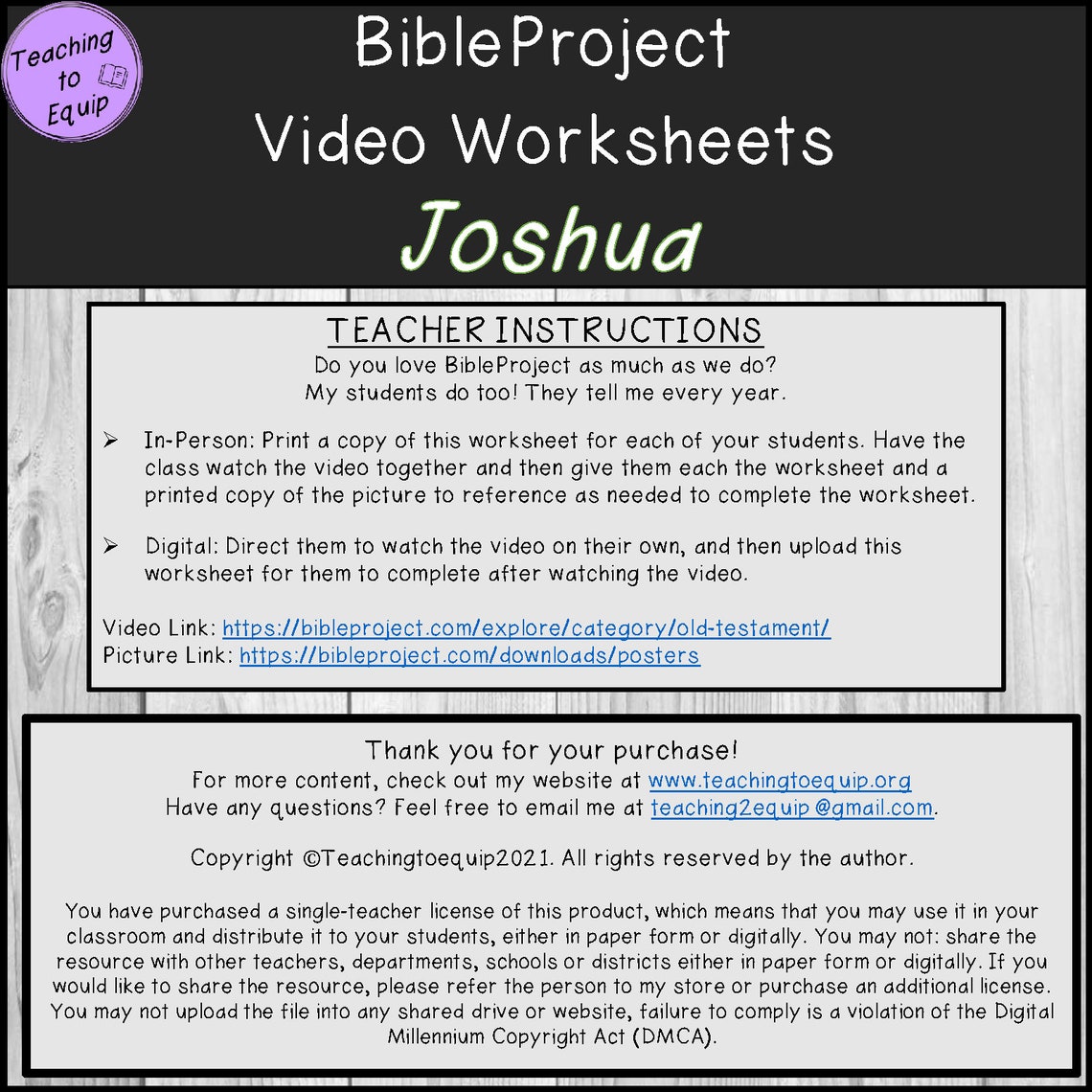 Summary of the Book of Joshua Overview Activity - Etsy