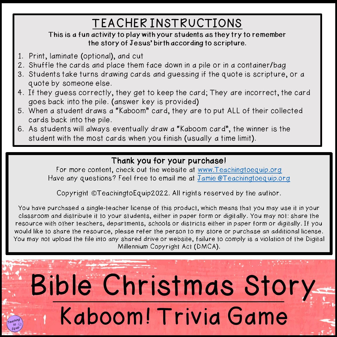 Jesus' Birth Bible Nativity Story Christmas Trivia Game - Etsy