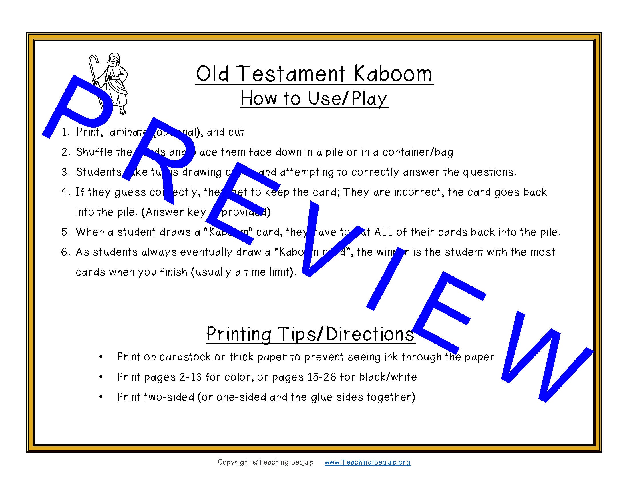 Old Testament Stories of the Bible Trivia Game - Etsy