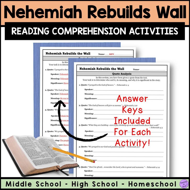 Bible Story: Story of Nehemiah Rebuilds the Wall Lesson Reading ...