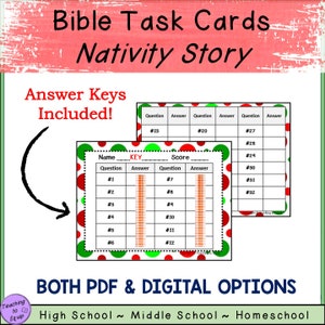 Jesus Birth Nativity Bible Trivia Task Cards Christmas Activity - Etsy