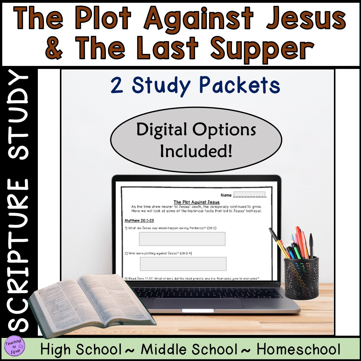 Plot Against Jesus and the Last Supper Scripture Bible Studies ...