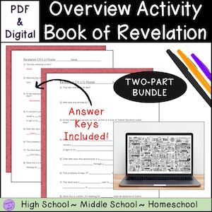 Revelation Book of the Bible Summary (2-part) Overview Activity ...