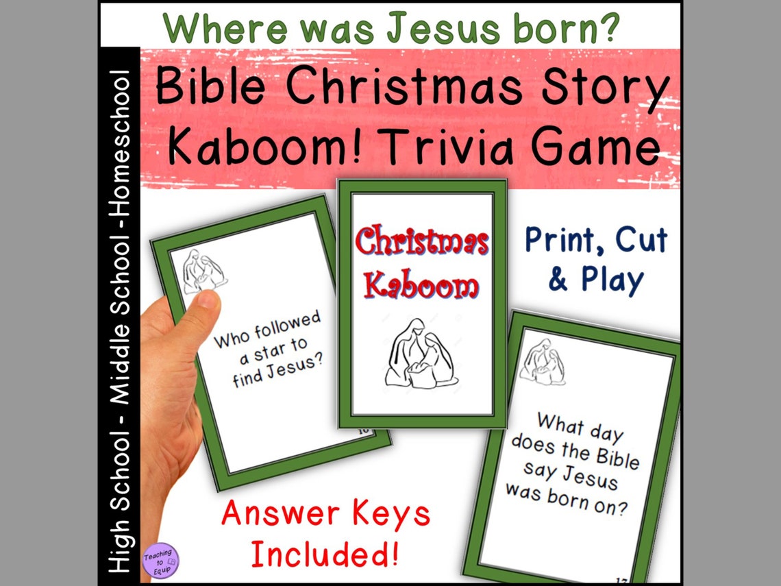 Jesus' Birth Bible Nativity Story Christmas Trivia Game - Etsy