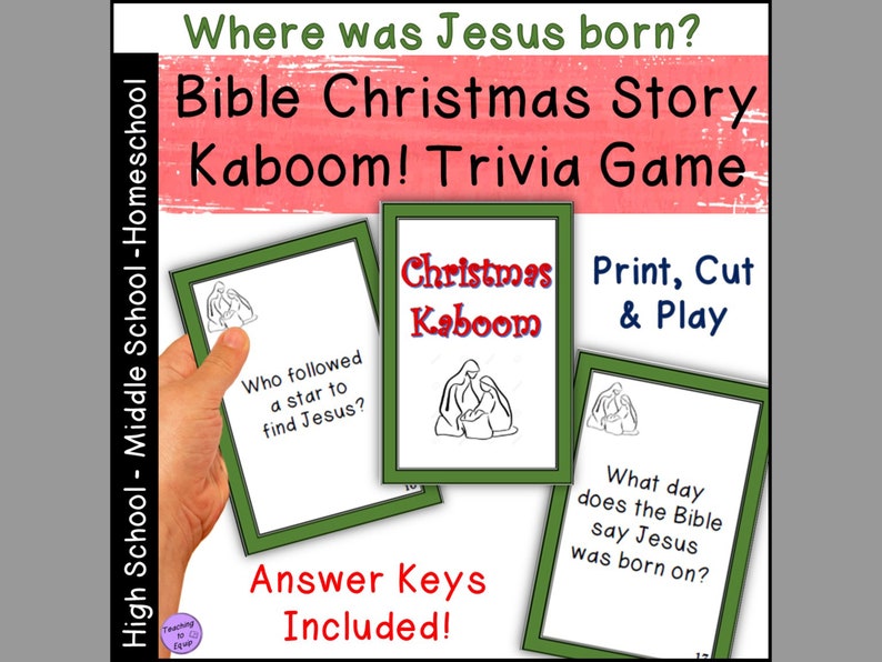 Jesus' Birth Bible Nativity Story Christmas Trivia Game - Etsy