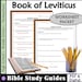 Leviticus Bible Study Questions Worksheets - Etsy