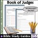 Book of Judges Bible Study Questions Worksheet Packet - Etsy