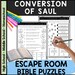 Conversion of Saul in Acts Bible ESCAPE ROOM - Reading & Puzzles ...