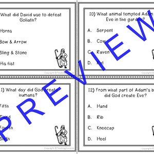 New Testament Bible Stories Trivia Cards Activity Task Cards - Etsy