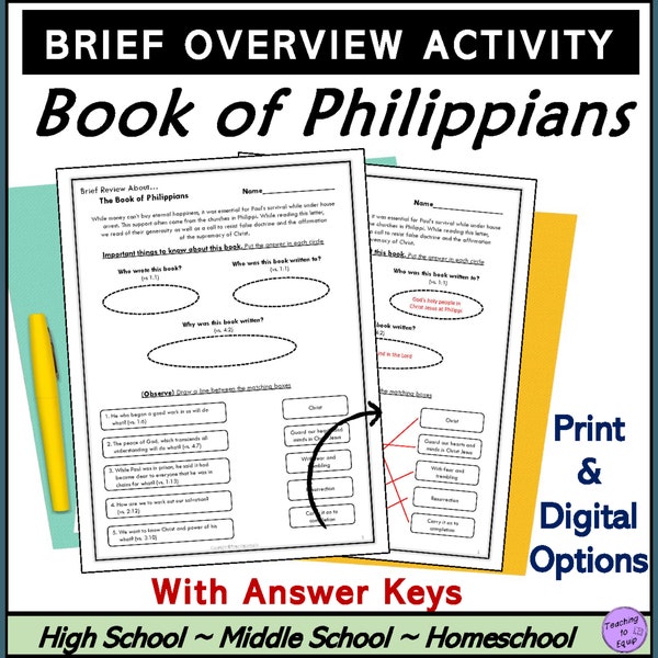 Book of Philippians - Etsy
