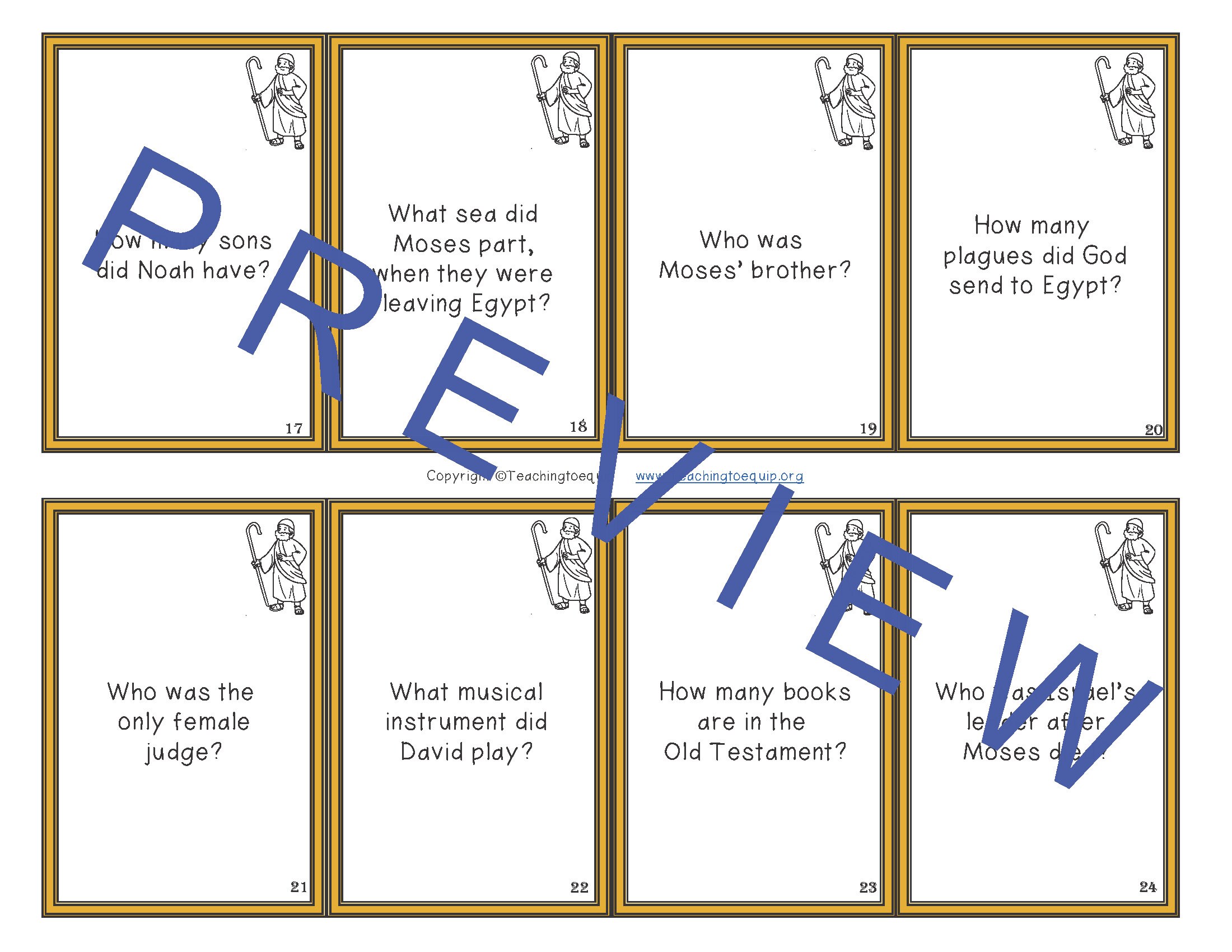 Old Testament Stories of the Bible Trivia Game - Etsy