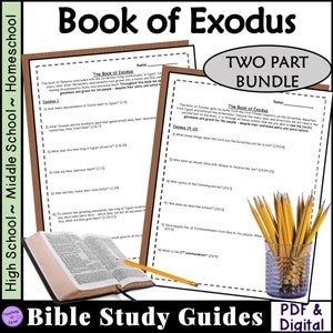 Bible Study Question Guide for Exodus 2-part Worksheet Packets - Etsy