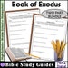 Bible Study Question Guide for Exodus 2-part Worksheet Packets - Etsy