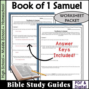 1 Samuel Bible Study Guide Worksheets - Etsy