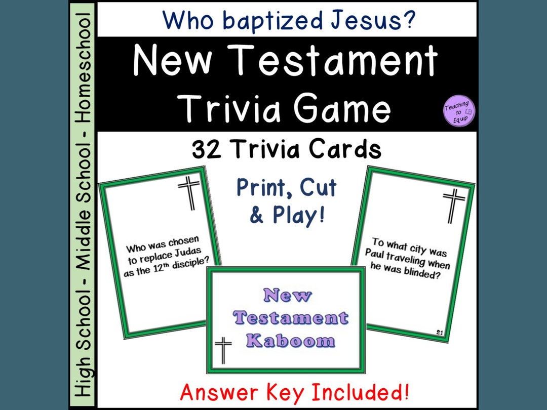 New Testament Stories of the Bible Trivia Game - Etsy