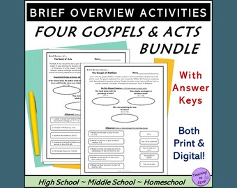 Genesis Book of the Bible Summary 2-part Activity (Download Now) - Etsy