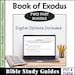 Bible Study Question Guide for Exodus 2-part Worksheet Packets - Etsy