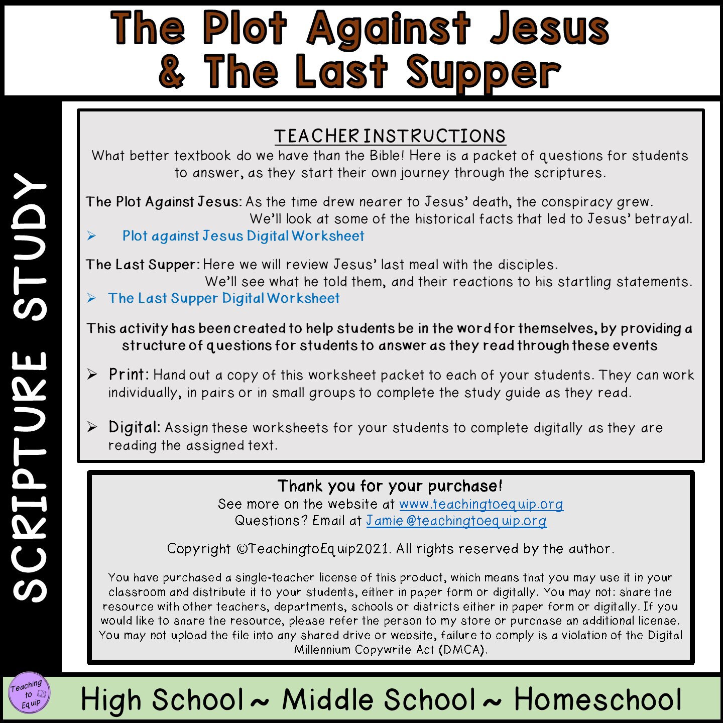 Plot Against Jesus and the Last Supper Scripture Bible Studies ...