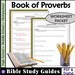 Bible Study Questions for Proverbs Worksheet Packet - Etsy