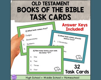 Old Testament Bible Stories Trivia Cards Activity Task Cards - Etsy