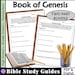 Book of Genesis Bible Study Question 2-part Guide - Etsy