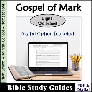 Mark Bible Study Questions Worksheets - Etsy