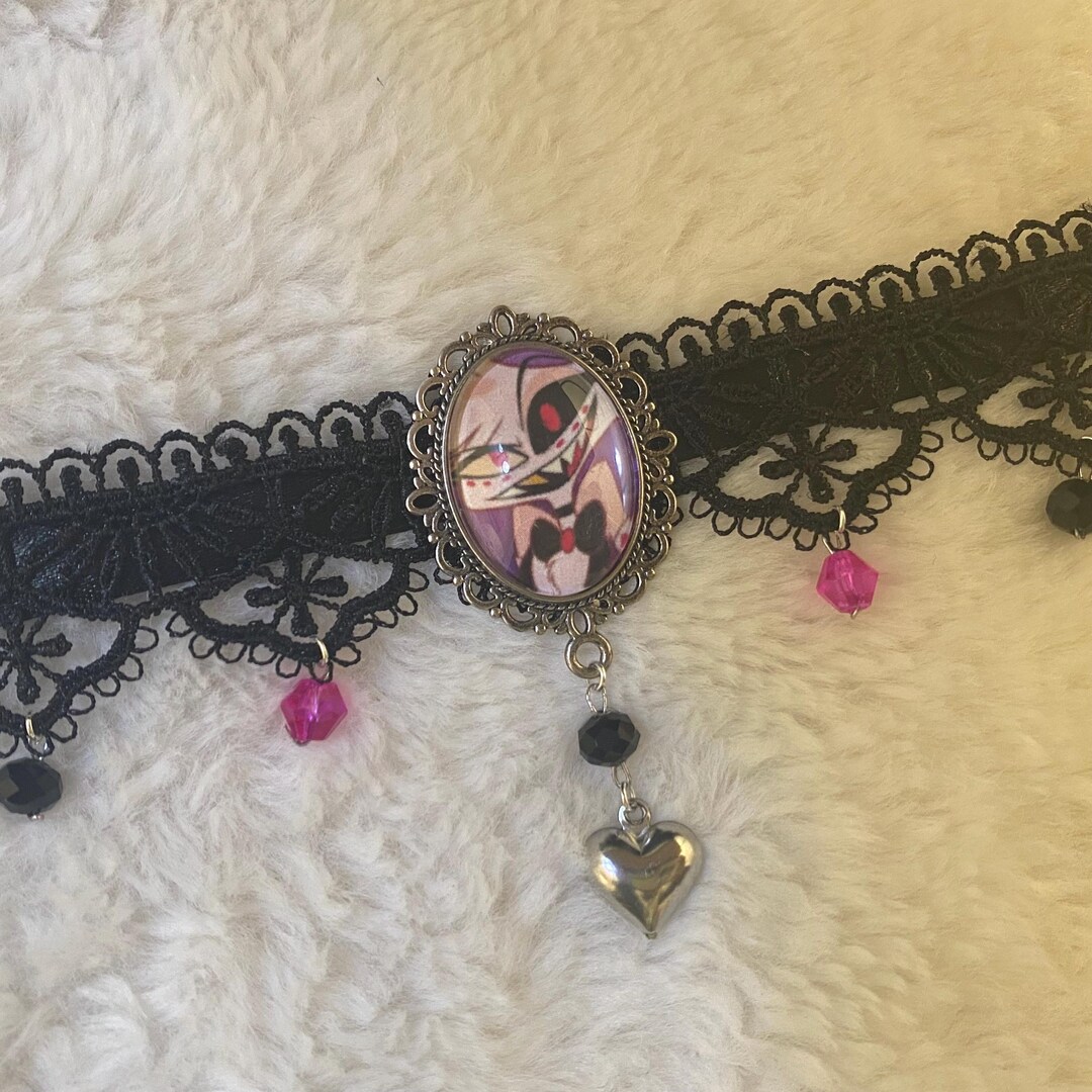 Angel Dust Choker Necklace | Hazbin Hotel Inspired Necklace - Etsy