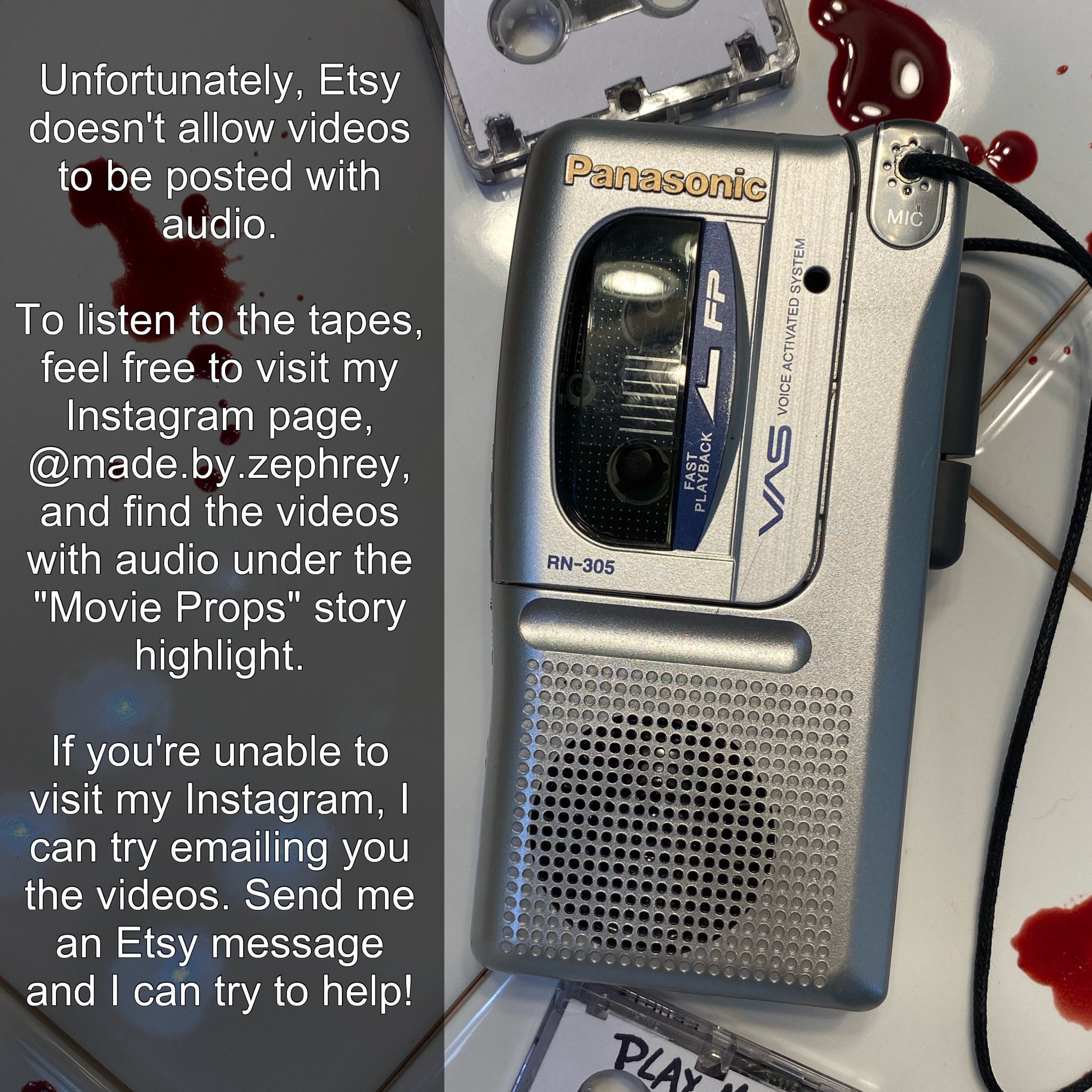 Saw I Microcassette Player With Tapes (functional) Movie Replica - Etsy