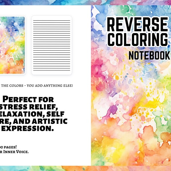 One Sided Coloring Book - Etsy