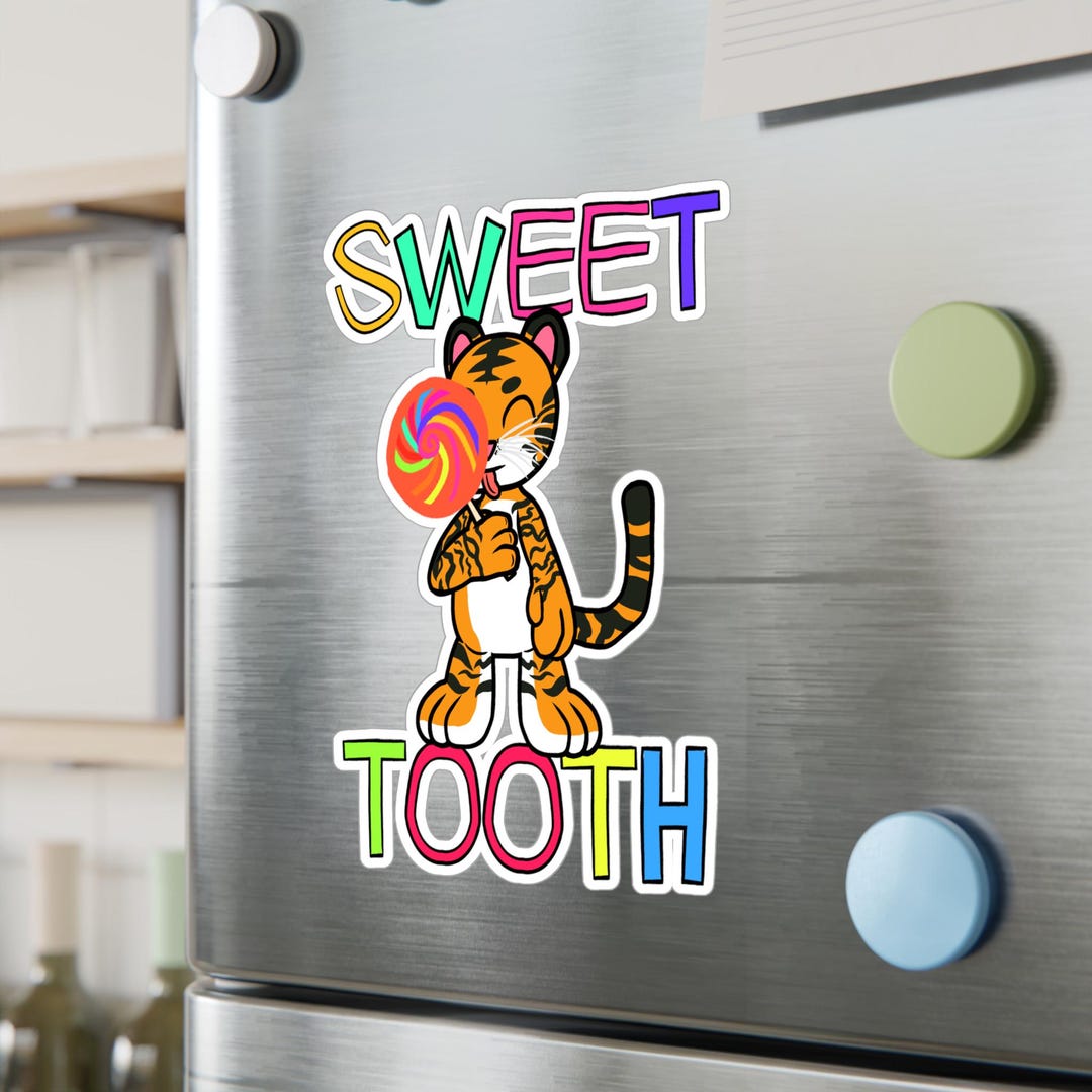 Sweet Tooth Kiss-cut Vinyl Decal Cute Candy Monster Sticker, Dessert ...