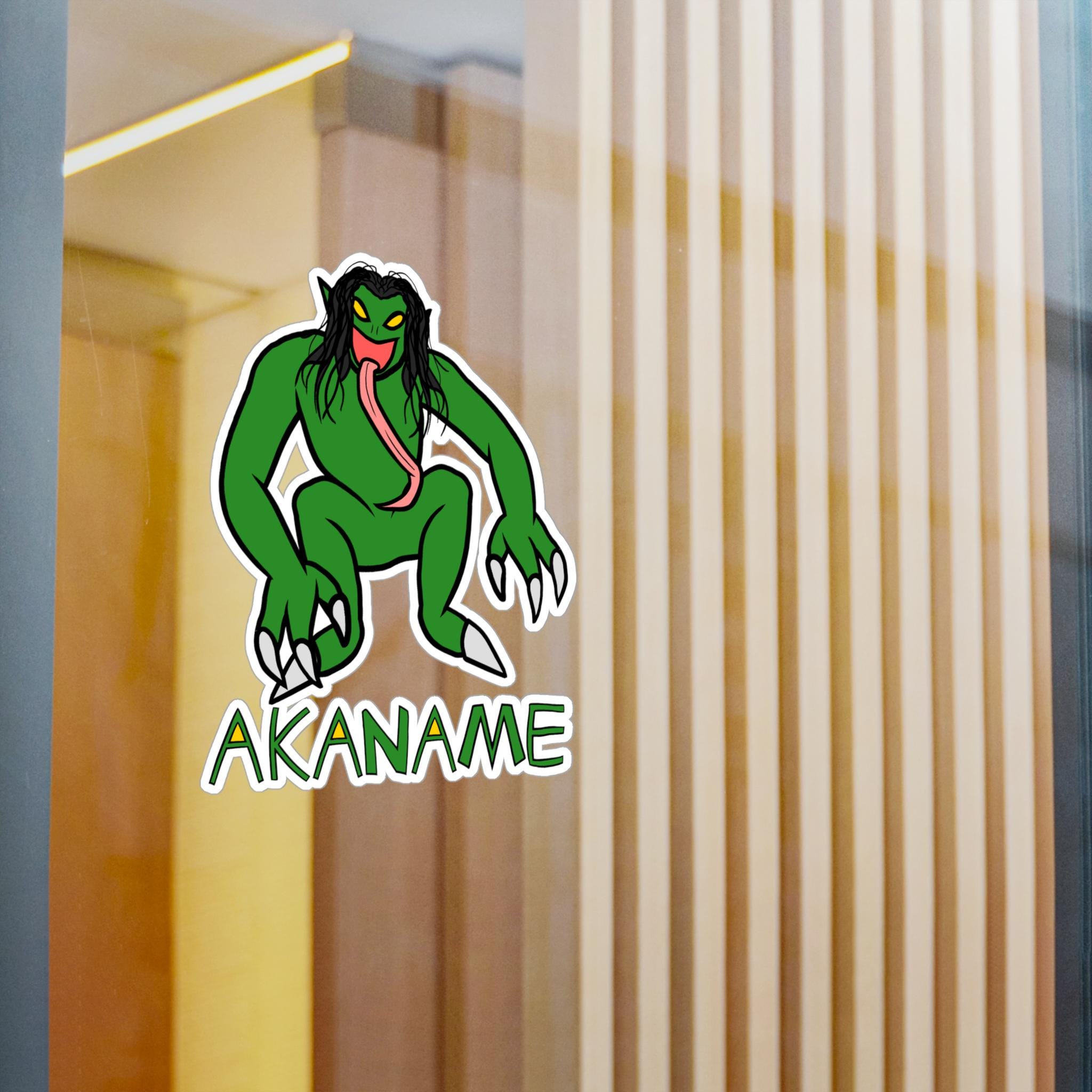 Akaname Vinyl Decals – Creepy Japanese Filth Licking Yokai Kiss-cut Stickers | Unique Folklore ...