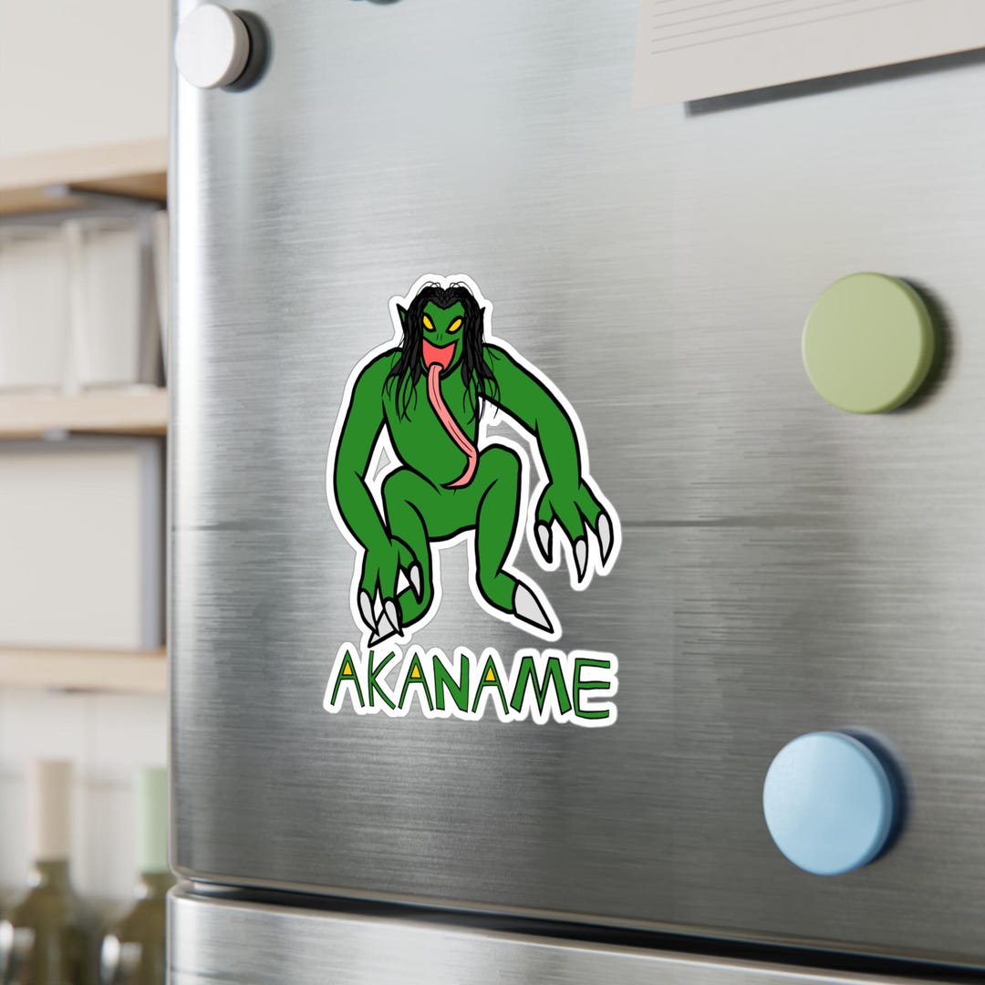 Akaname Vinyl Decals – Creepy Japanese Filth Licking Yokai Kiss-cut ...