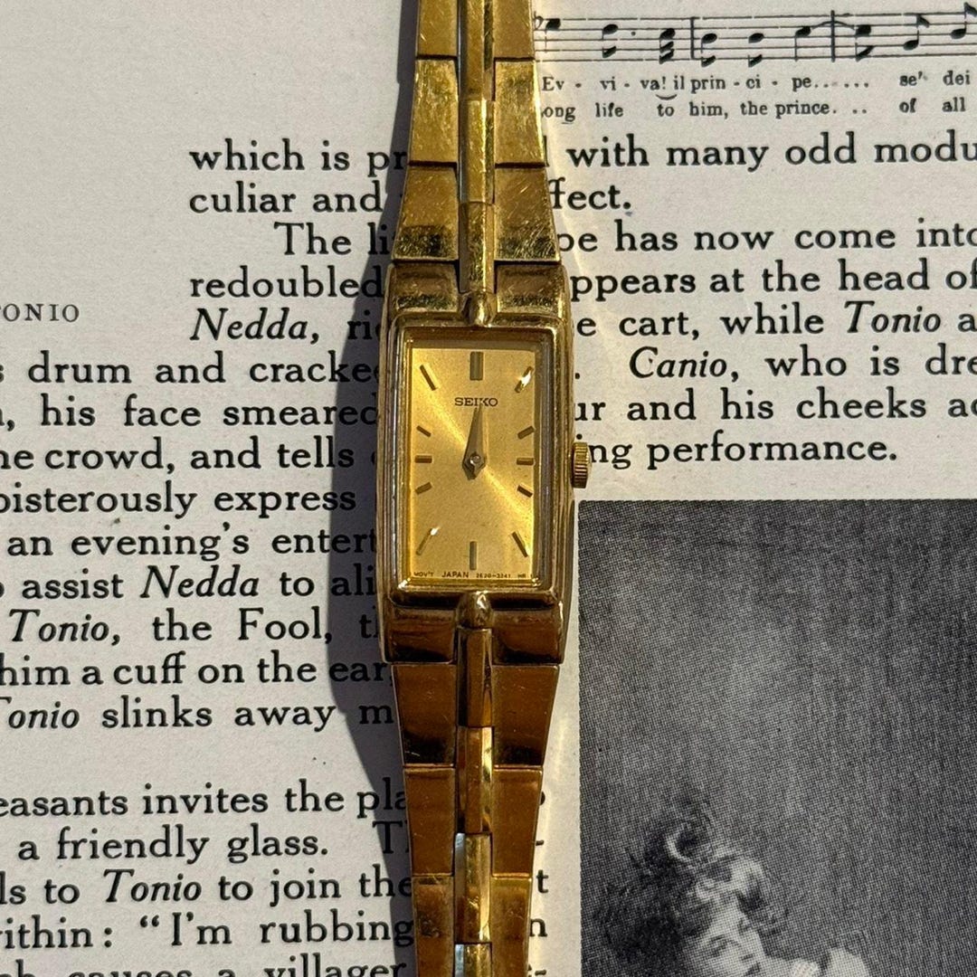 Seiko Gold Tone Vintage Ladies Rectangle Dial Watch Untested - Etsy