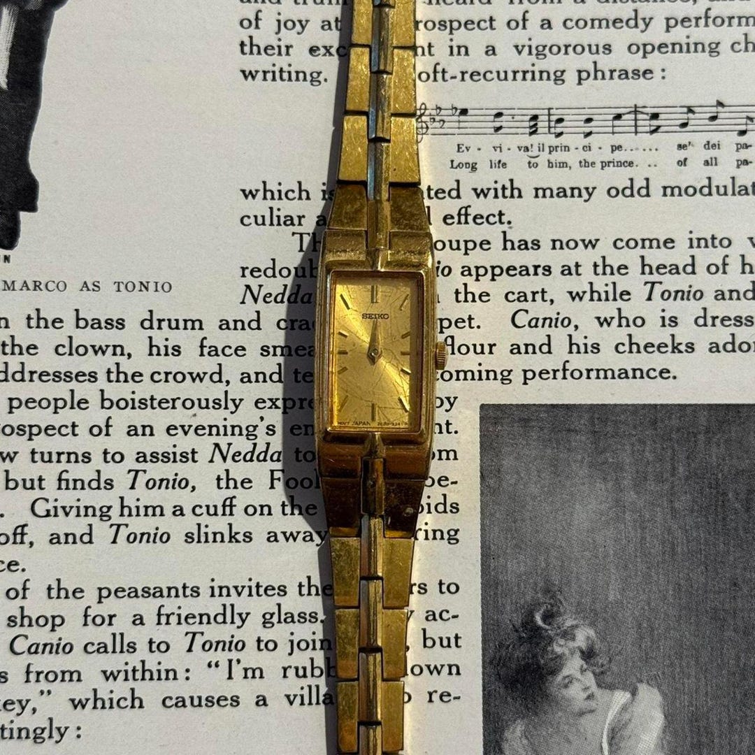 Gold Tone Seiko Vintage Ladies Rectangle Dial Watch Untested - Etsy
