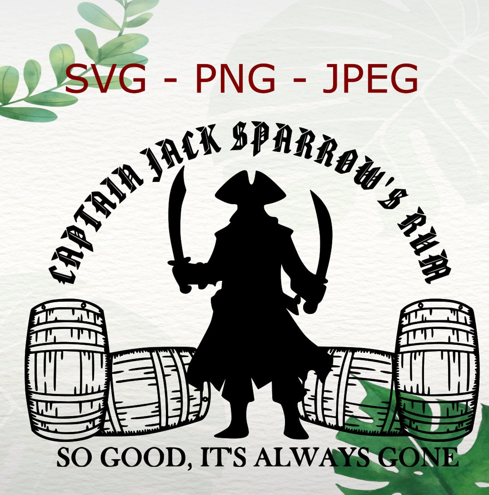 Jack Sparrow's Rum - Pirates of the Caribbean - Digital Design Only ...