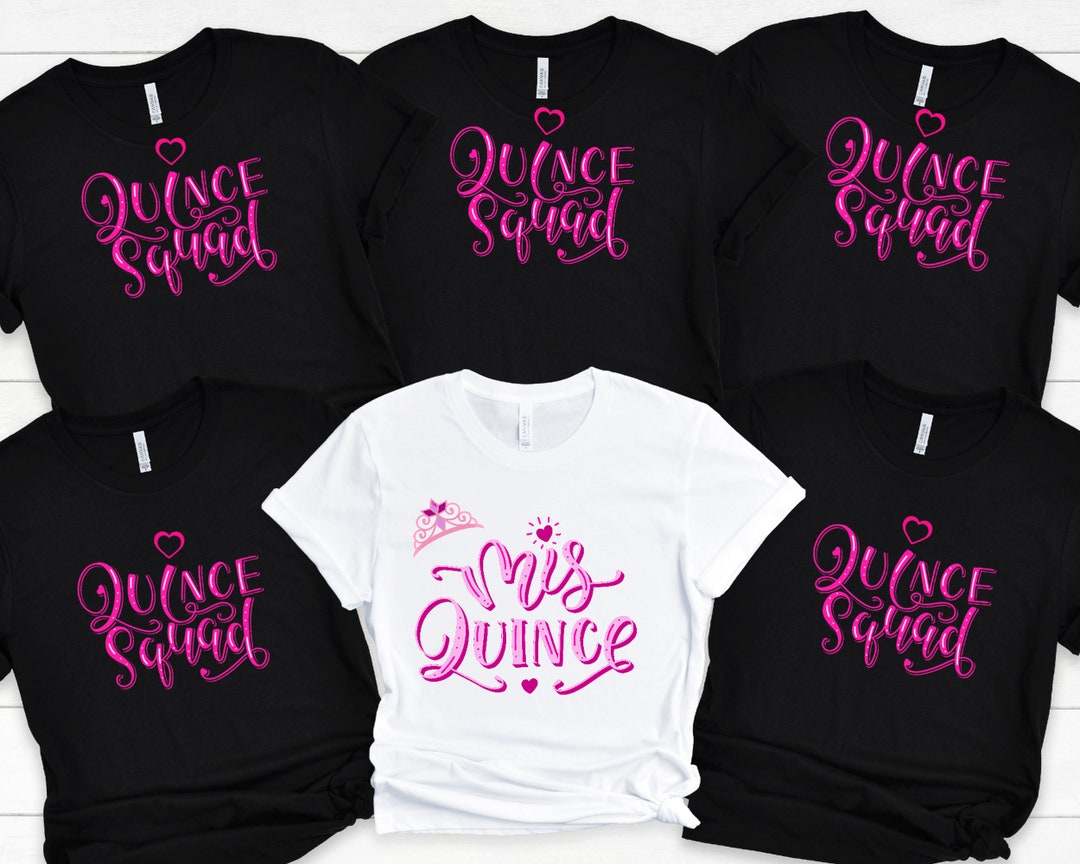 Mis Quince and Quince Squad Tees Fifteenth Birthday Tees Unisex Jersey ...