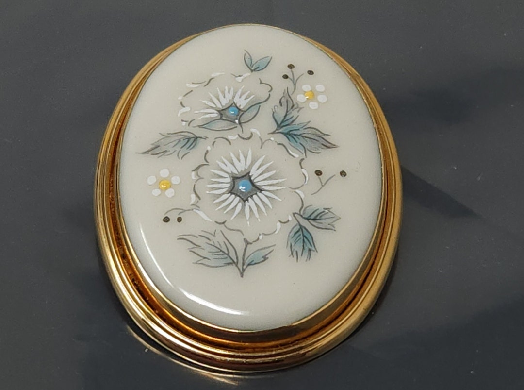 Vintage 1/20 12K GF Oval Porcelaine Hand Painted LENOX Brooch - Etsy