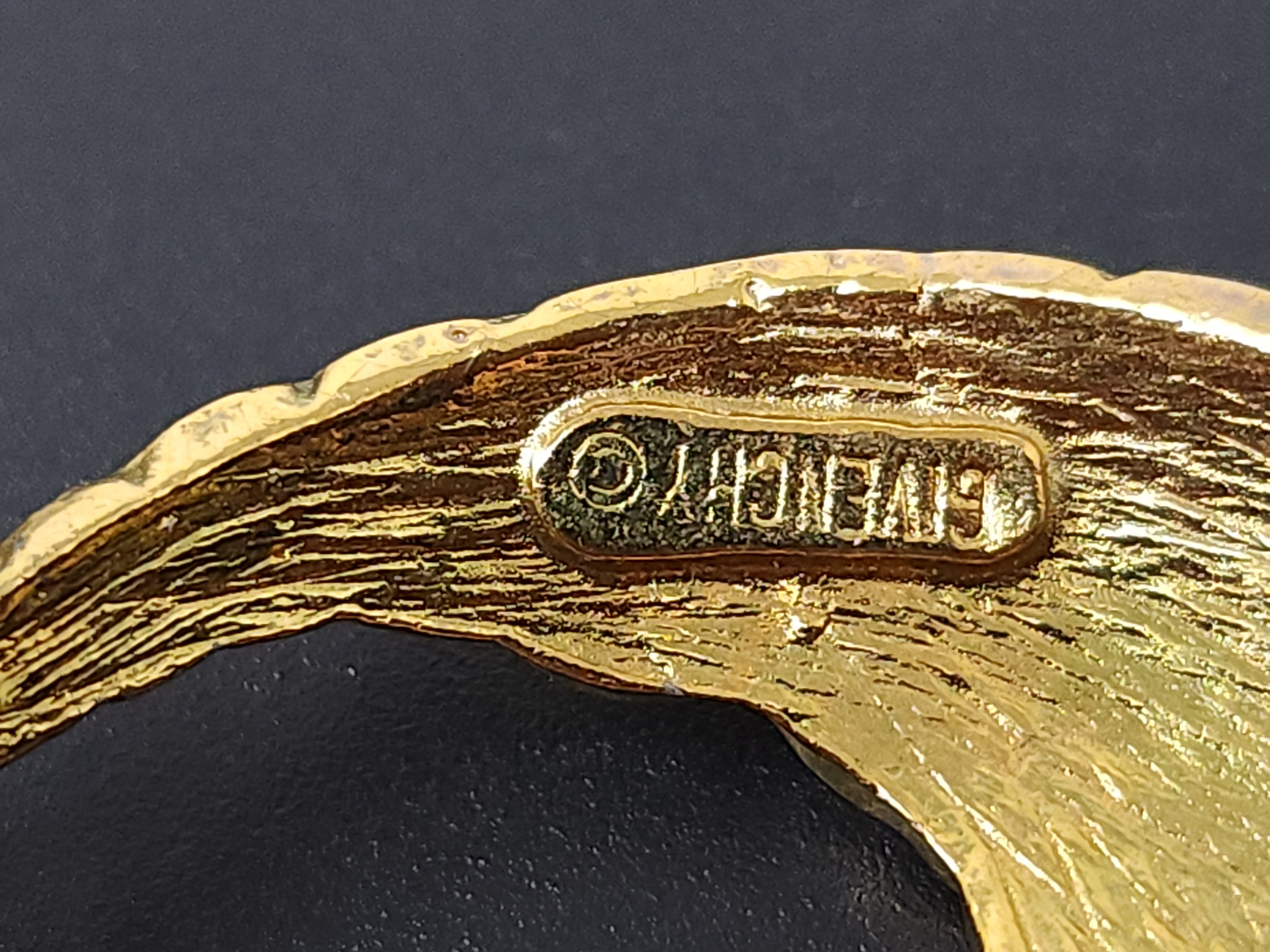 Vintage Givenchy Fish Scale Paisley Gold Silver Statment Necklace 16 ...