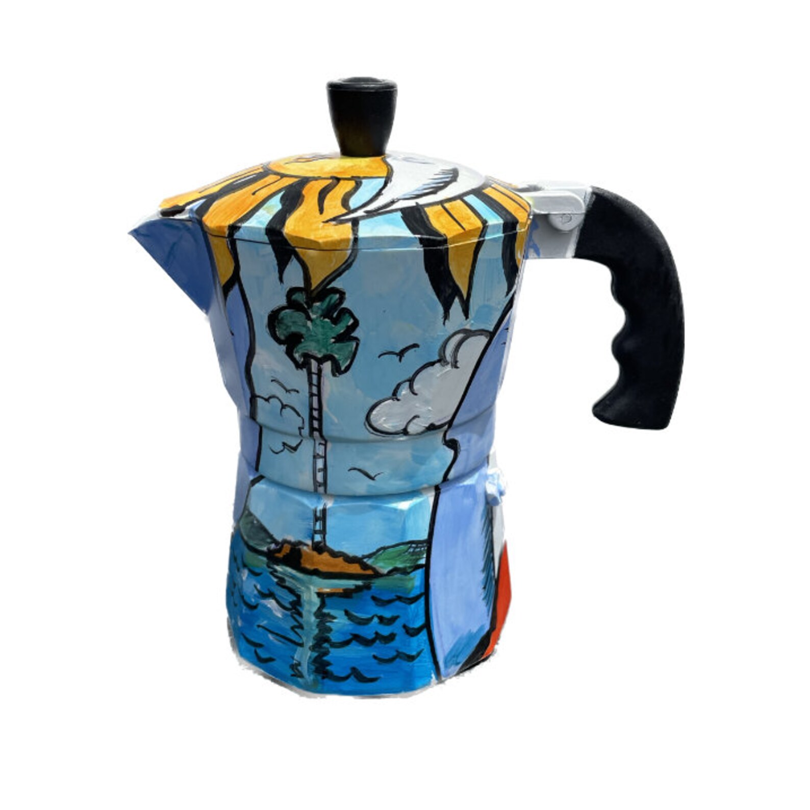 Hand-painted Coffee Maker - Etsy