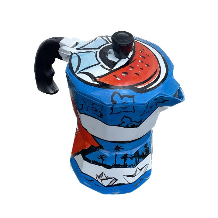 Hand-painted Coffee Maker - Etsy