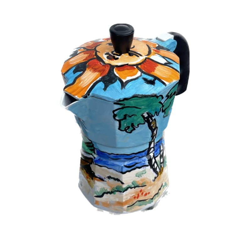 Hand-painted Coffee Maker - Etsy