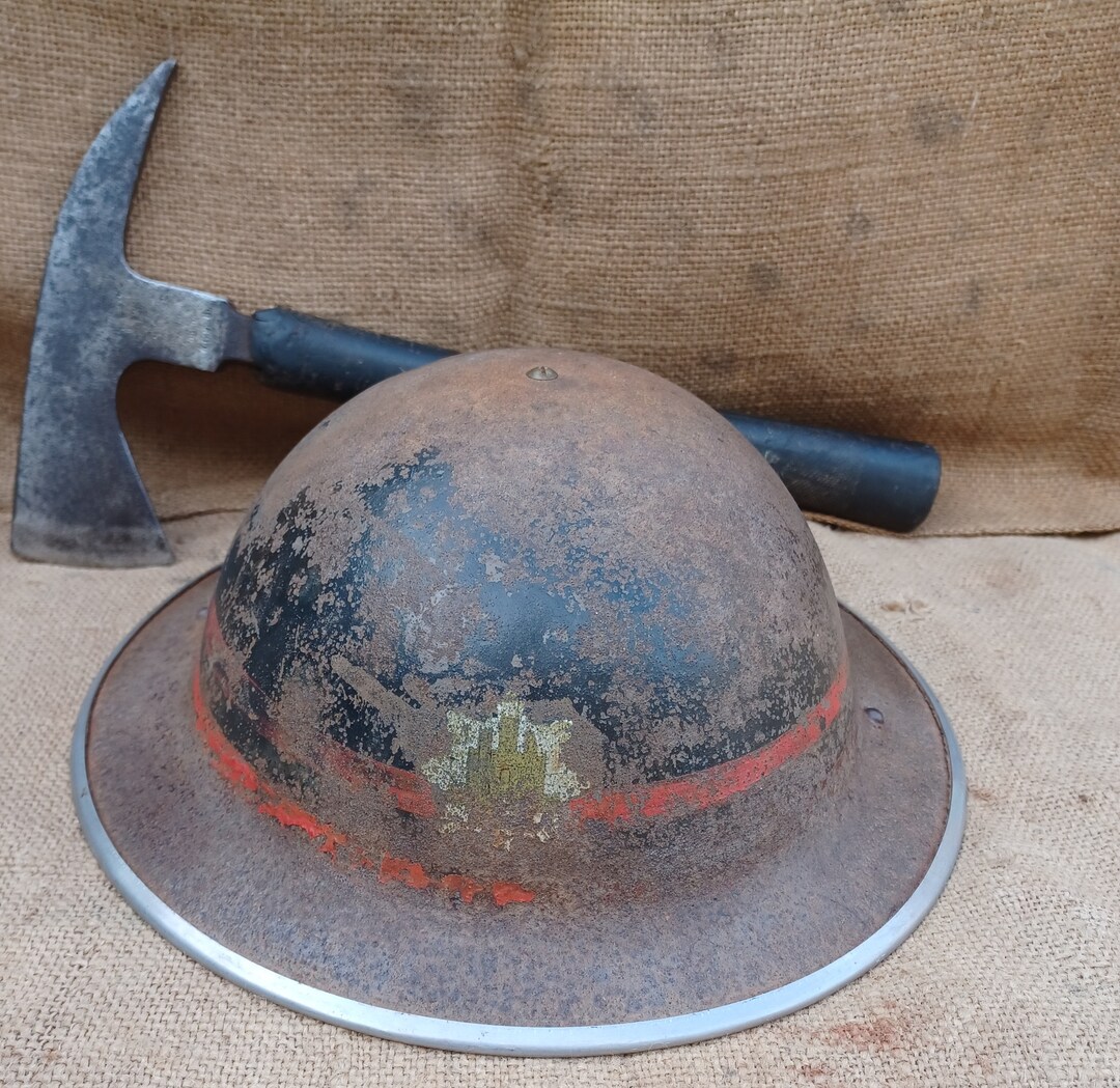 WW2 British Home Front Auxiliary Fire Service Tin Helmet Relic - Etsy