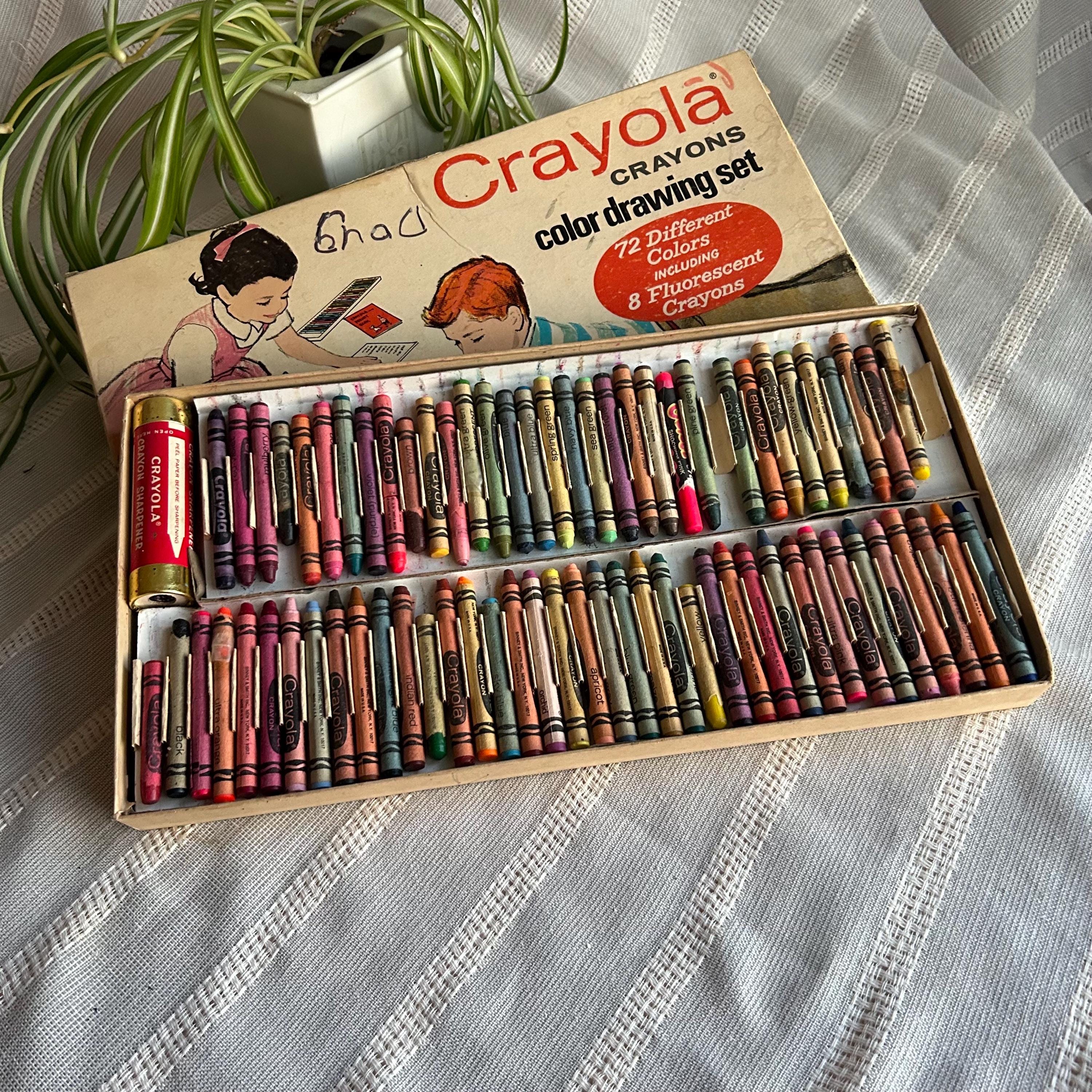 Vintage Crayola Crayons Color Drawing Set – 72 Colors Including ...