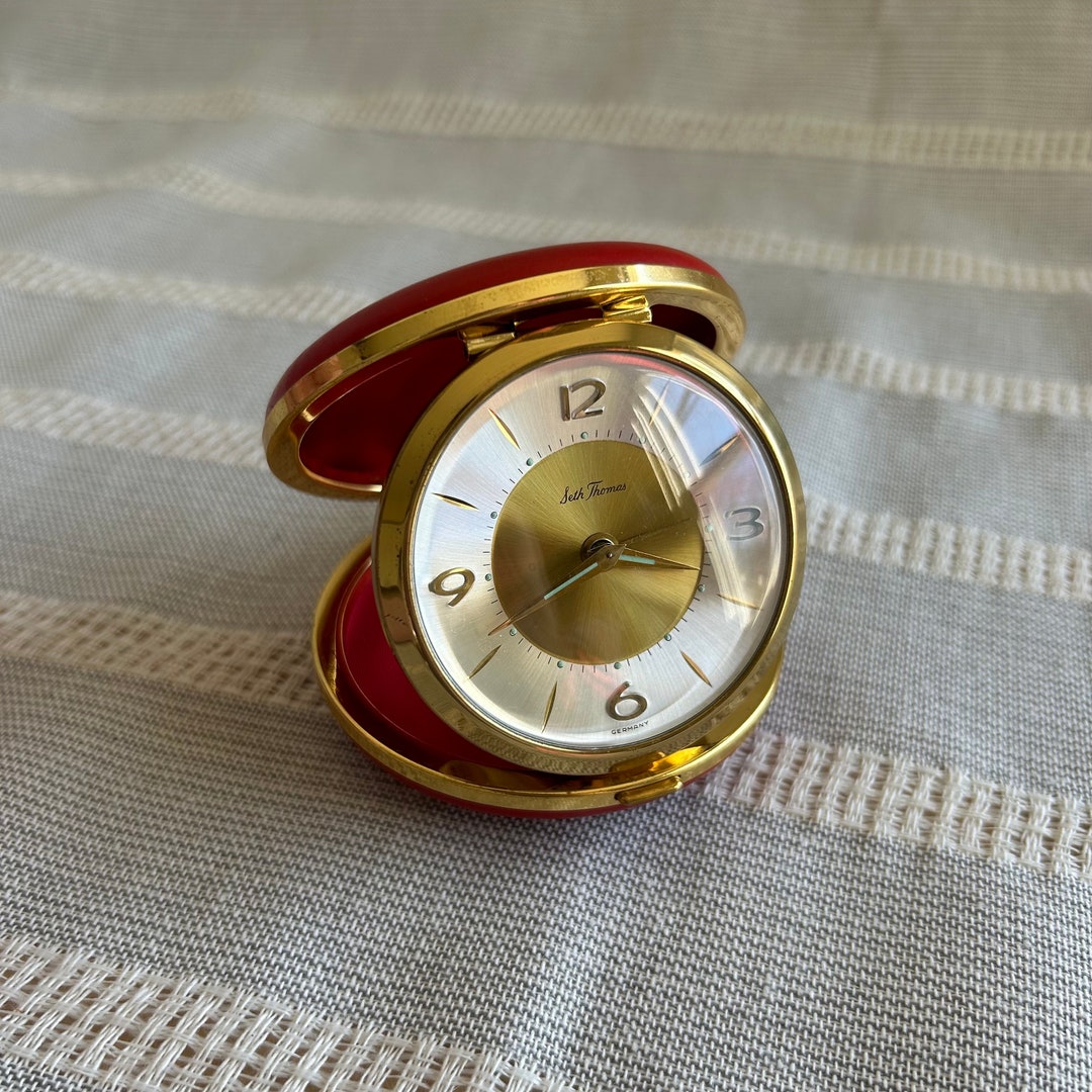 1960s Seth Thomas Travelmaid Alarm Clock Made in Germany Wind up Red ...