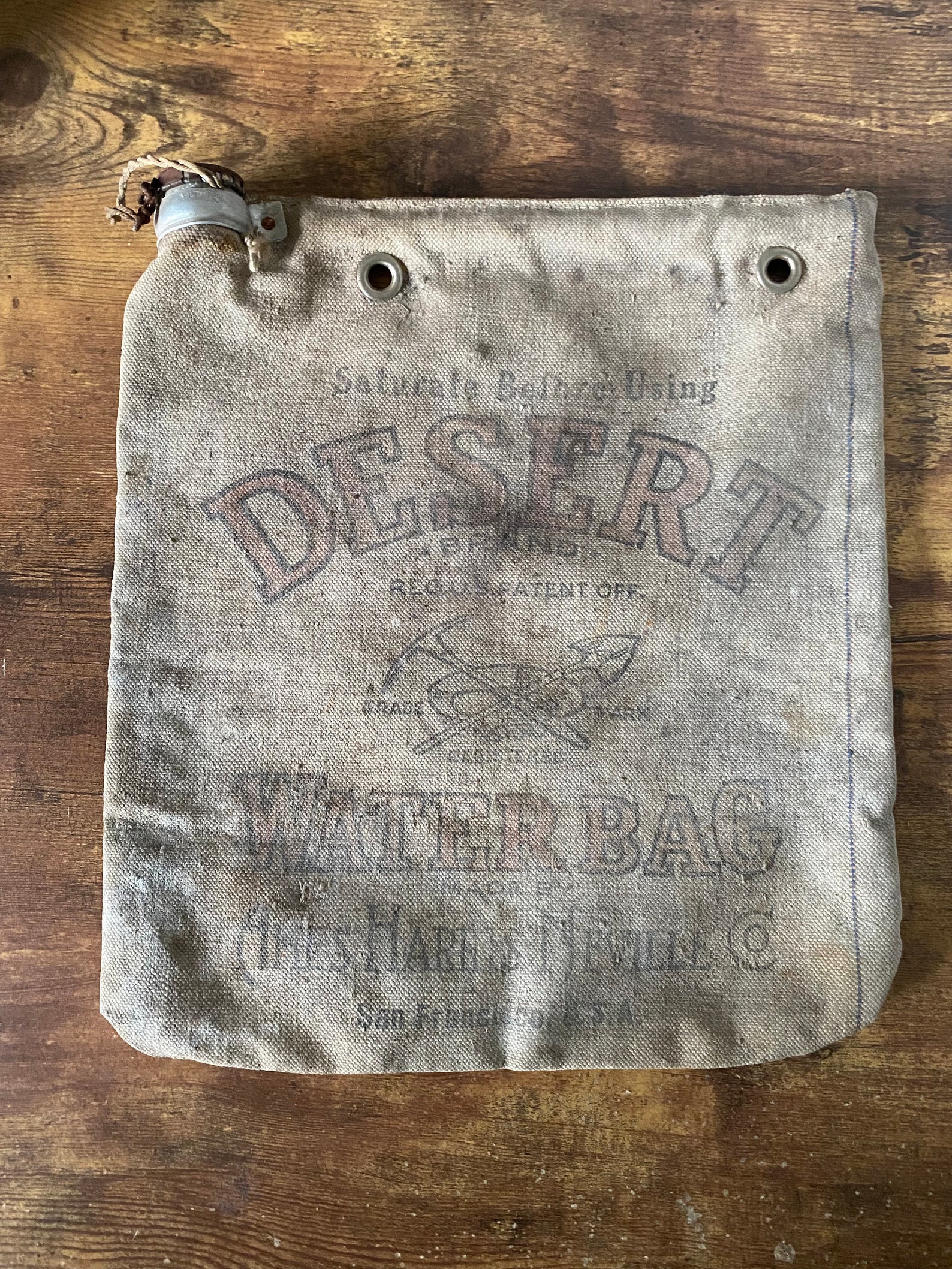 Vintage Desert Canvas Water Bag: Ames Harris Neville Co. - Etsy