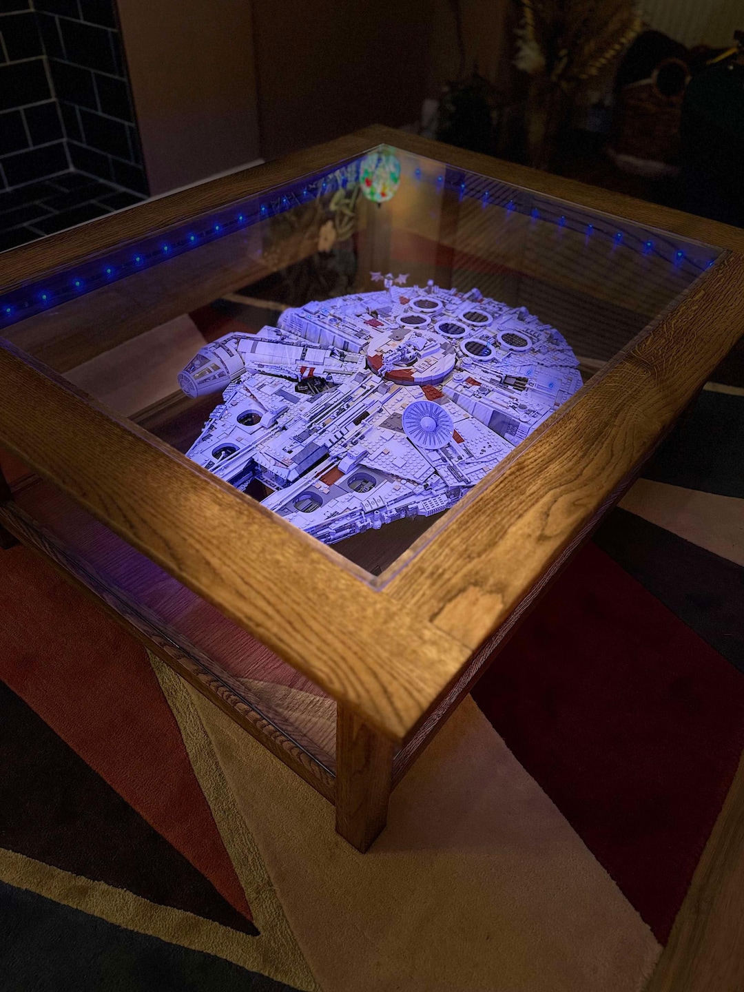 Large Display Coffee Table - Made to Order - Wood Coffee Table - Glass ...