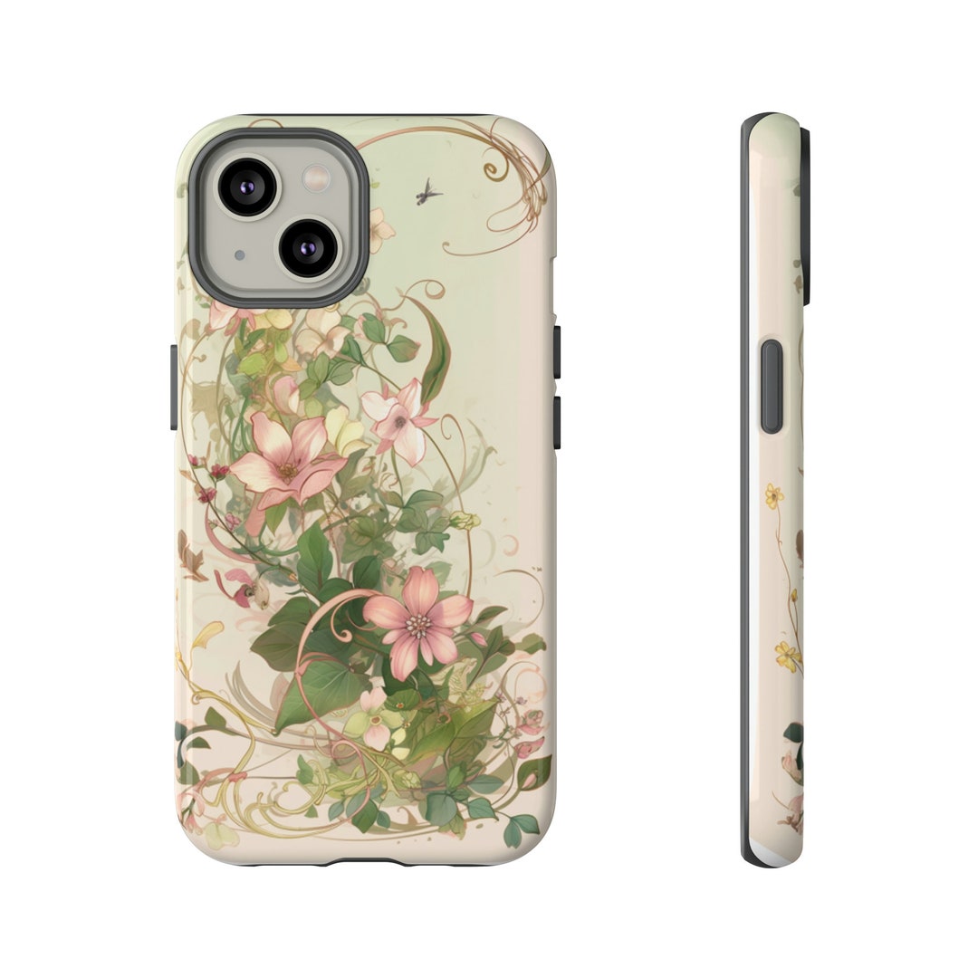 Enchanted Garden Watercolor hard Phone Case Vintage - Etsy