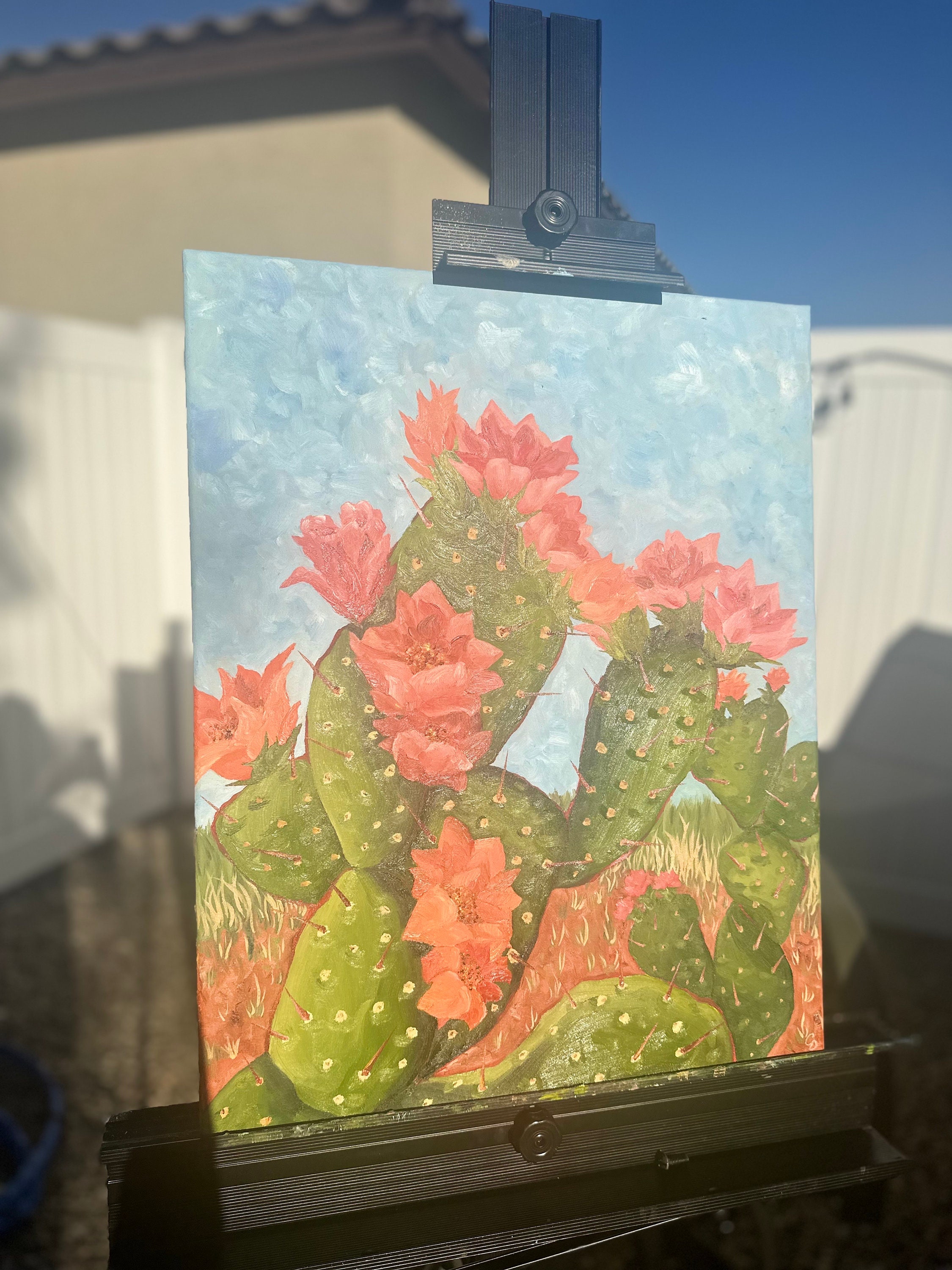 Cactus Original Oil Painting, Home Decor, Wall Art, Unique, Desert ...