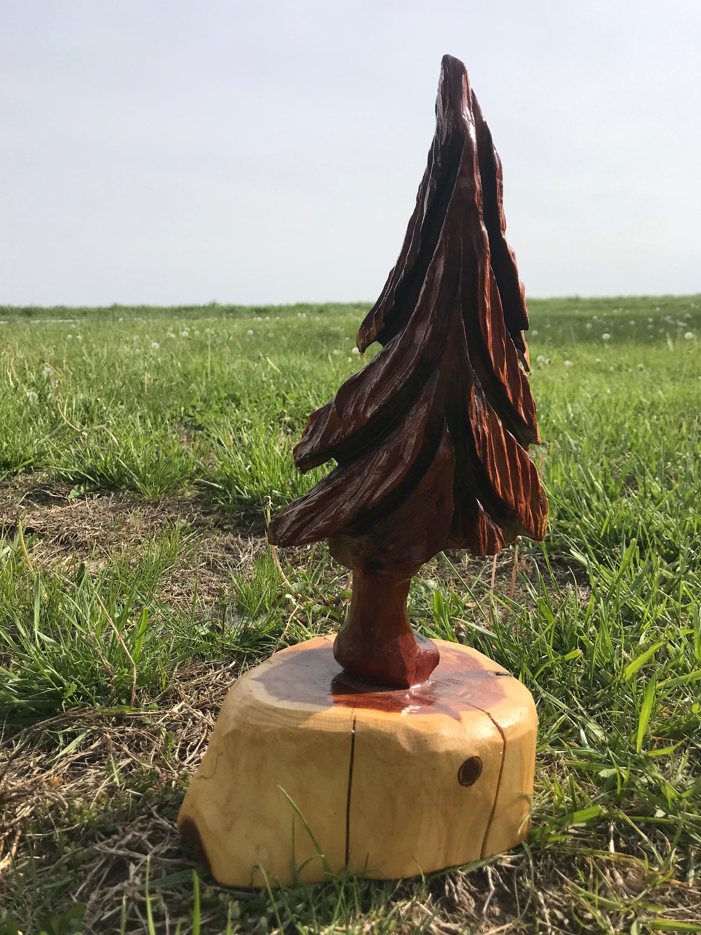 Custom Chainsaw Carved Tree. Beautiful Red Cedar. Perfect Rustic Decor ...