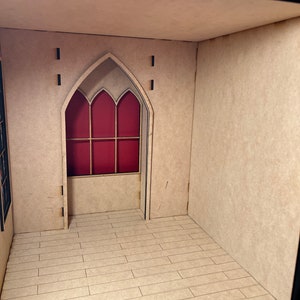 1:12 Scale Dollhouse Room Box Kit – Laser Cut MDF DIY Church Witches ...